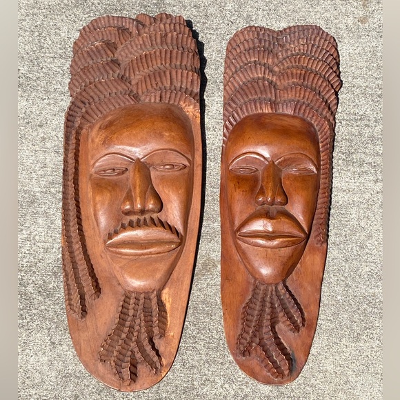 Vintage | Wall Decor | Vintage 7s 80s Hand Carved Jamaican Art Wood ...